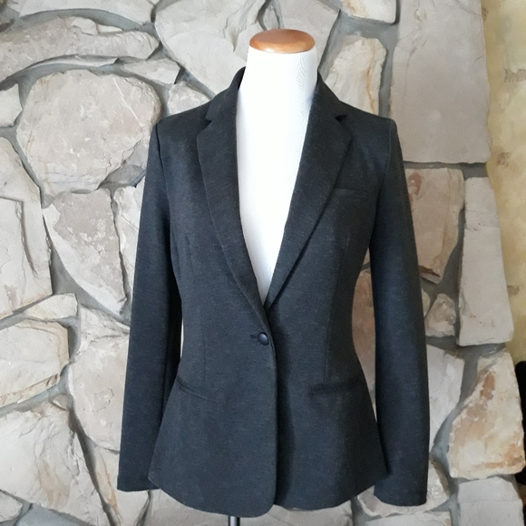 Jackets & Coats | Dark Grey Soft Jersey Jacket | Poshmark